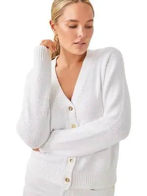 LILLY PULITZER Tippery Cardigan Resort White