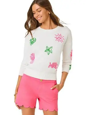 LILLY PULITZER 5' Buttercup Mid Rise Short - Cherry Blossom Pink