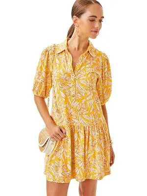 LILLY PULITZER Bingley Shirt Dress Honeycomb Hideaway Honeycomb