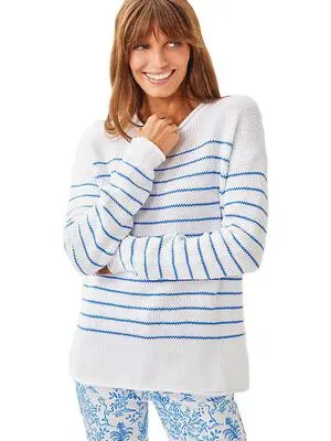 LILLY PULITZER Lotan Sweater Sunwashed Blue Tidepool Stripe
