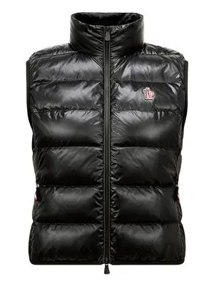 Moncler Padded Zip-up Jersey Vest - Black