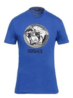 Versace T-shirt Bright Size Cotton, Viscose - Blue