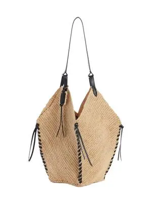 Isabel Marant Tampa Raffia Tote - Natural/black