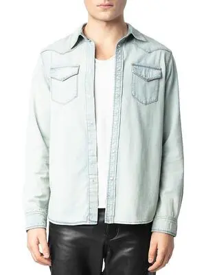 Zadig&Voltaire Saby Denim Shirt - Light Blue