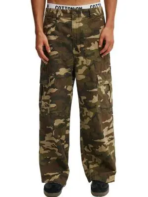 COTTON ON Cotton On Axel Super Baggy Cargo Pant Dark Camo