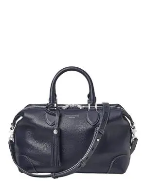 ASPINAL OF LONDON Aspinal Of London Midi Hudson Bowling Bag Navy