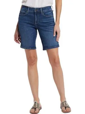 NYDJ Ella Side Slit Denim Shorts - Rio Rapids