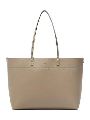 Fendi Rolldove Selleria Shopper With 218 Hand-sewn Topstitches - Grey