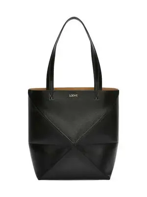 Loewe Medium Puzzle Fold Tote - Black