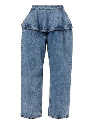 Alaïa Low-rise Wide-leg Jeans - Blue