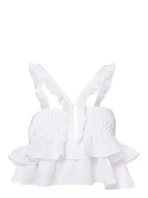 MARANT ETOILE Daliana Ruffled Top - White