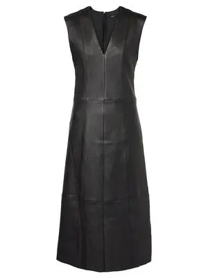 JOSEPH Kosma Leather Midi Dress - Black