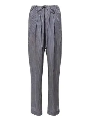 Khaite Trenton Striped Straight Pants - Blue