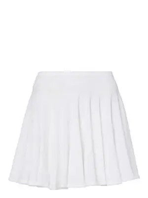 Alaïa Pleated Mini Skirt - White