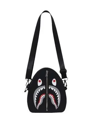A BATHING APE Shark Silicon Shoulder Bag - Black
