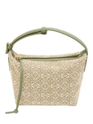 Loewe Cubi Bag Small Anagram Jacquard - Green/avocado Green