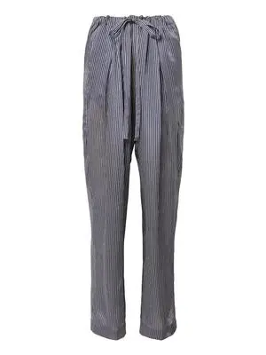 Khaite Trenton Striped Straight Pants - Blue