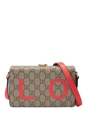 Gucci Valentine's Day Mini Bag Gg Supreme - Beige/ebony