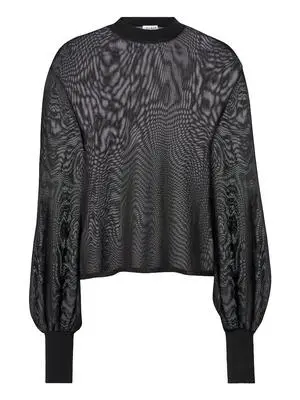 Alaïa Long Sleeve Sweater - Black