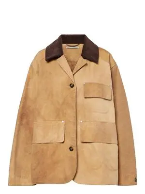 Stella McCartney Corduroy-trimmed Cotton Field Jacket - Brown