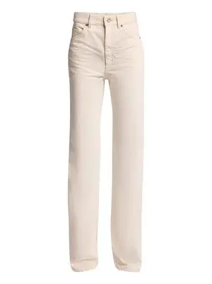 Saint Laurent Straight Leg Denim Pants - Amande
