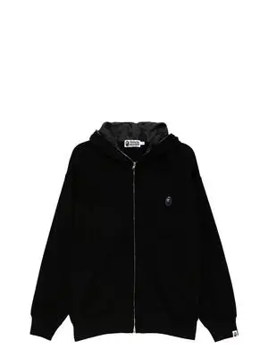 A BATHING APE Logo-plaque Hoodie - Black