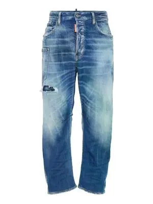 Dsquared2 Distressed Wash Denim Jeans - Blue