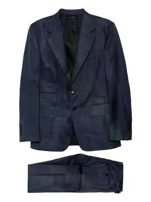 TOM FORD Checked Suit - Blue