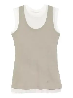 JIL SANDER Layered Tank Top - White