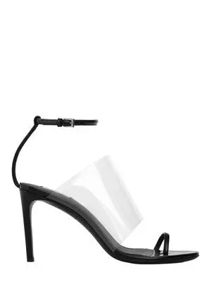 Alaïa Asymmetric Pu-leather Sandals - Black