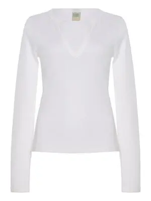FLORE FLORE Iman Cotton T-Shirt White