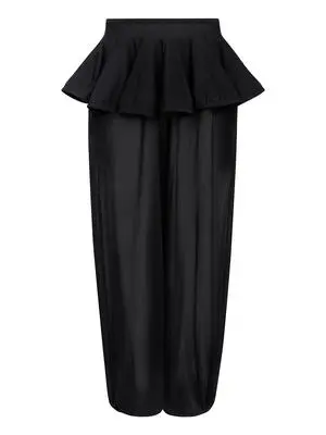 Alaïa Knit Peplum Tapered Pants Black