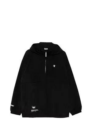 AAPE BY *A BATHING APE® Aapenow Moonface-logo Half-zip Jacket - Black