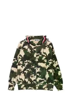 A BATHING APE Printed Zip-up Hoodie - Green