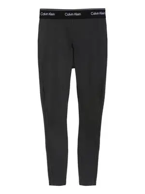 Calvin Klein Logo-waistband Performance Leggings - Black