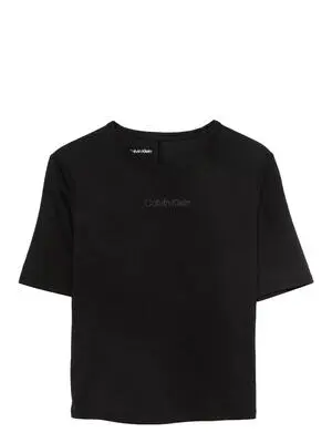 Calvin Klein Raised-logo Performance T-shirt - Black