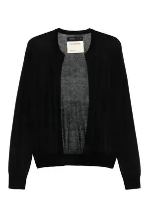 Frenckenberger Fine-knit Cardigan - Black