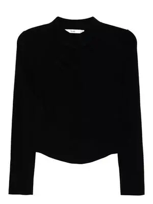B+AB Ribbed Pankou Top - Black