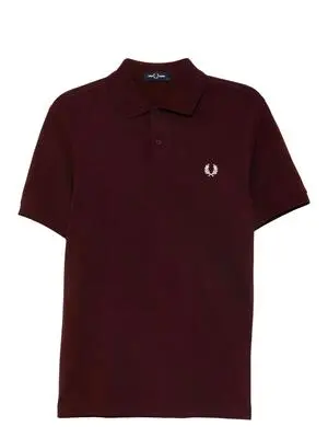 Fred Perry Cotton Polo Shirt - Red