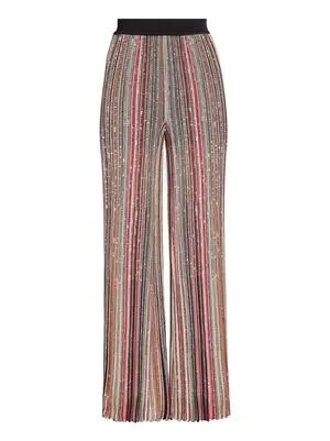 MISSONI Embellished Striped Flared Pants