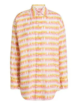 Zimmermann Printed Ramie Shirt - Orange