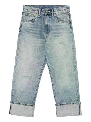 R13 Cuffed X-boyfriend Jeans - Blue