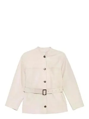 YVES SALOMON Leather Jacket - Neutrals