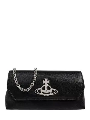 VIVIENNE WESTWOOD Orb-plaque Clutch - Black
