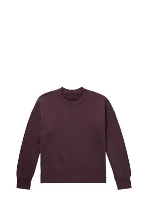 Visvim Court Cotton-blend Jersey Sweatshirt - Burgundy