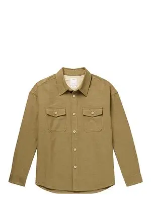 Visvim Wool And Linen-blend Overshirt - Green