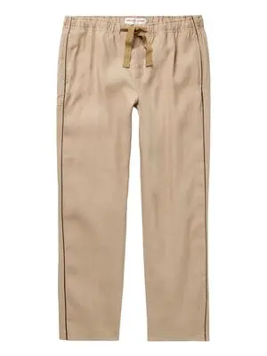 Orlebar Brown Alex Tapered Linen Trousers - Neutrals