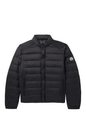 Moncler Slim-fit Logo-appliquéd Padded Shell Down Jacket - Black