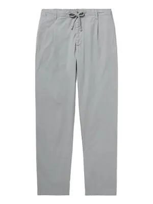 Hartford Tanker Slim-fit Straight-leg Cotton Trousers - Gray