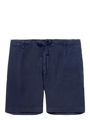 Hartford Tank Straight-leg Linen Drawstring Shorts - Blue